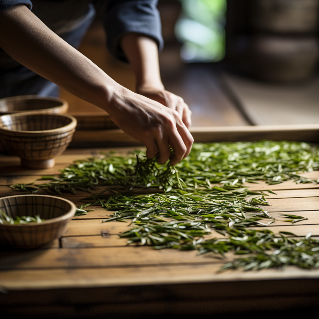 How is white tea made?. Leaves with hugs